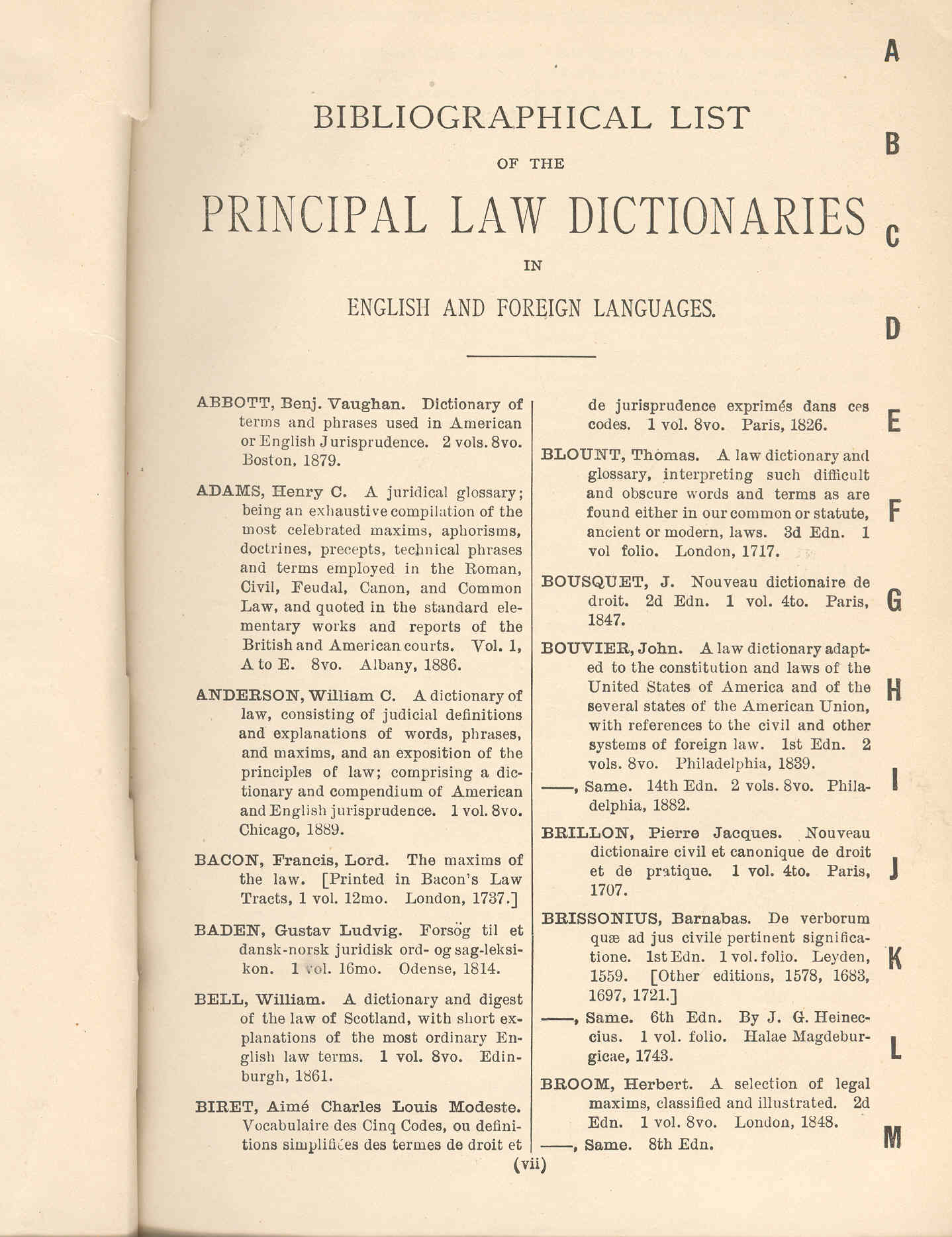1891 Black's Law Dictionary, First Edition